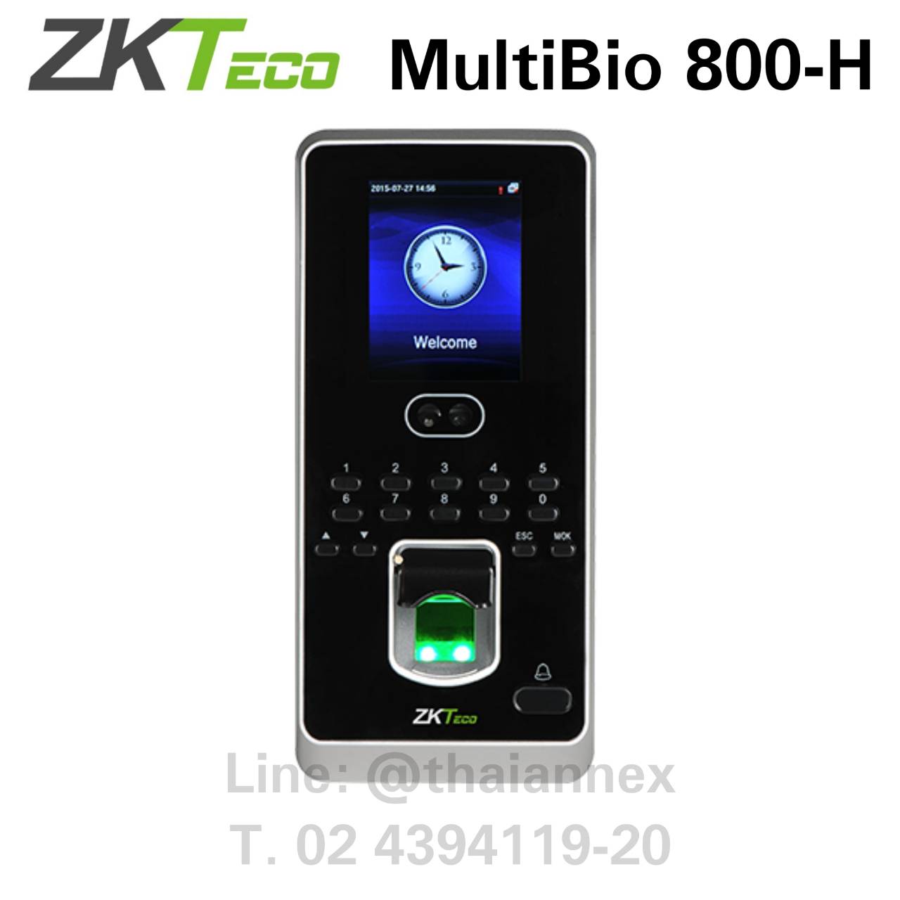 เครื่องสแกนใบหน้า ZK MultiBio 800-H